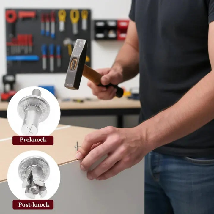 Nieten Mit Hammer Einschlagen